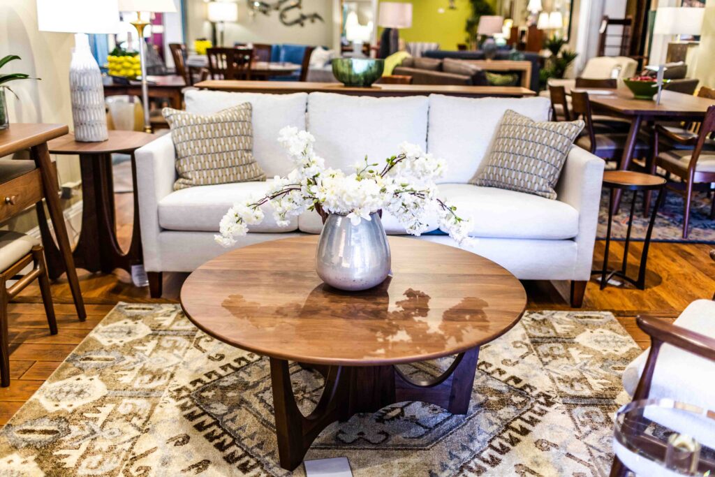 Stickley Walnut Grove Round Cocktail Table | Reid's Fine Furnishings